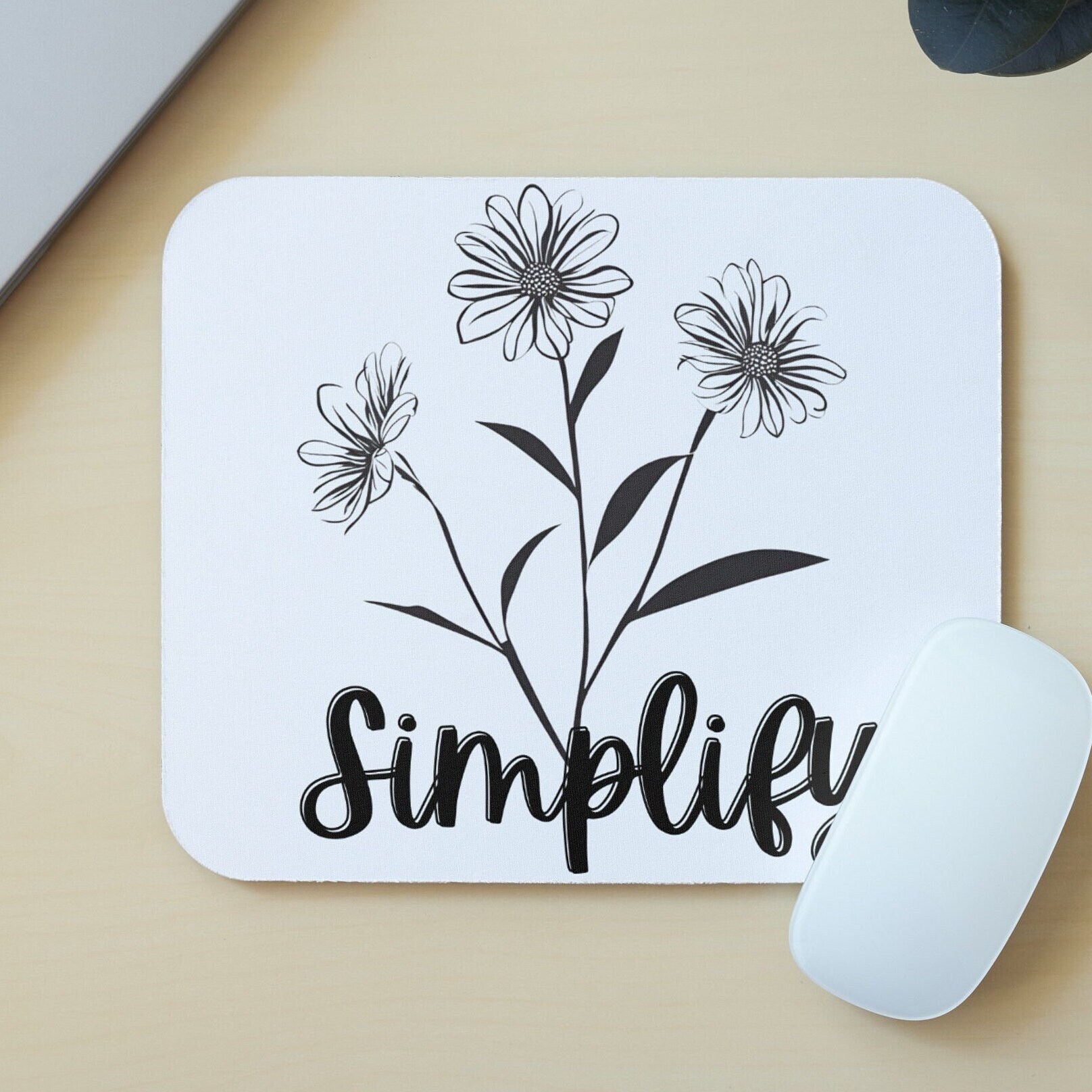 Simplify Flower Print PNG Minimalist Flower Print PNG Black and White ...