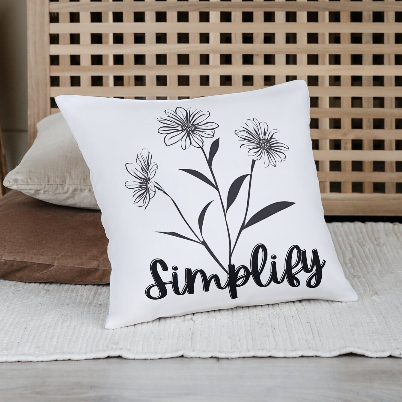 Simplify Flower Print PNG Minimalist Flower Print PNG Black and White ...