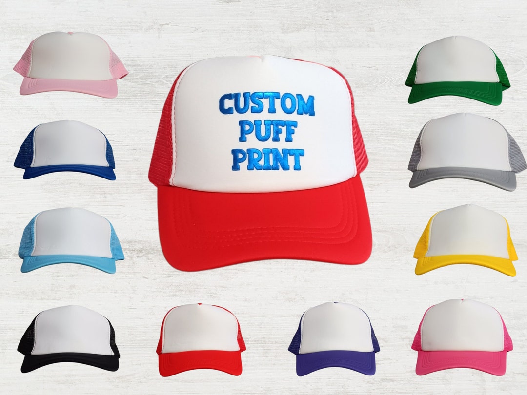 Custom 3D Puff Foam Trucker Hat — Metallic Foil Mesh Hat for Women or ...