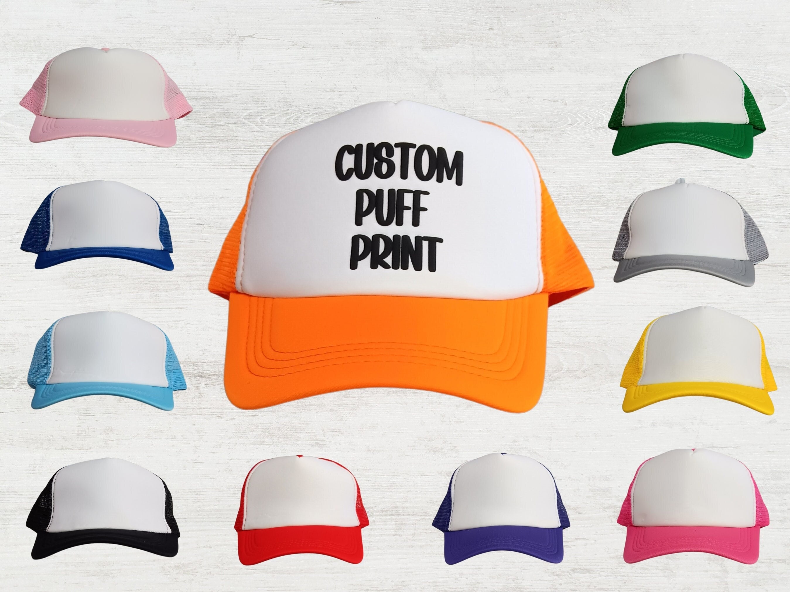 Custom Puff Print Hat, Custom Foam Hat, Custom Camo Trucker Hat, High ...