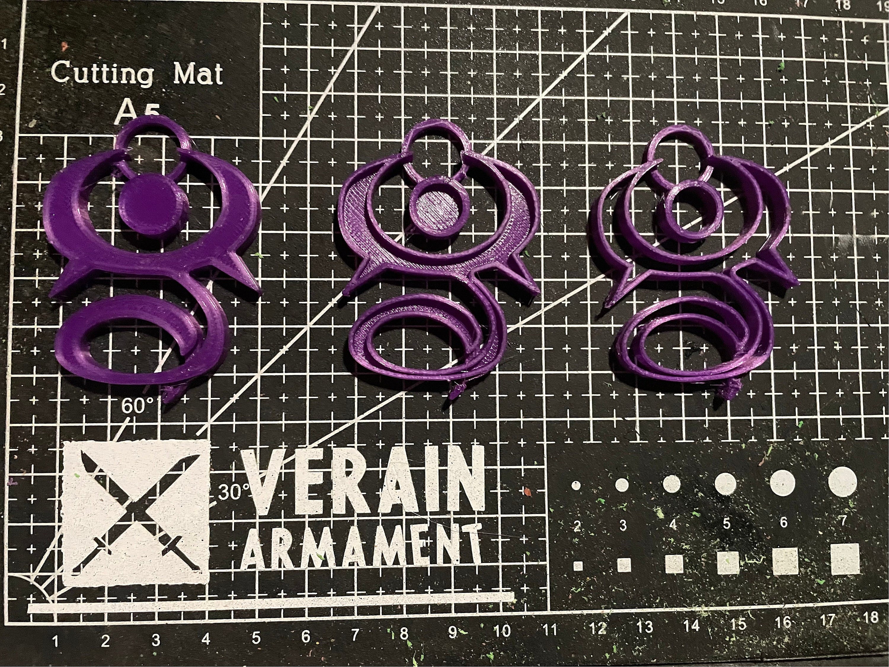 Fairytail Phantom Lord Guild Mark Keychain, 3D Printed, Anime, Black ...