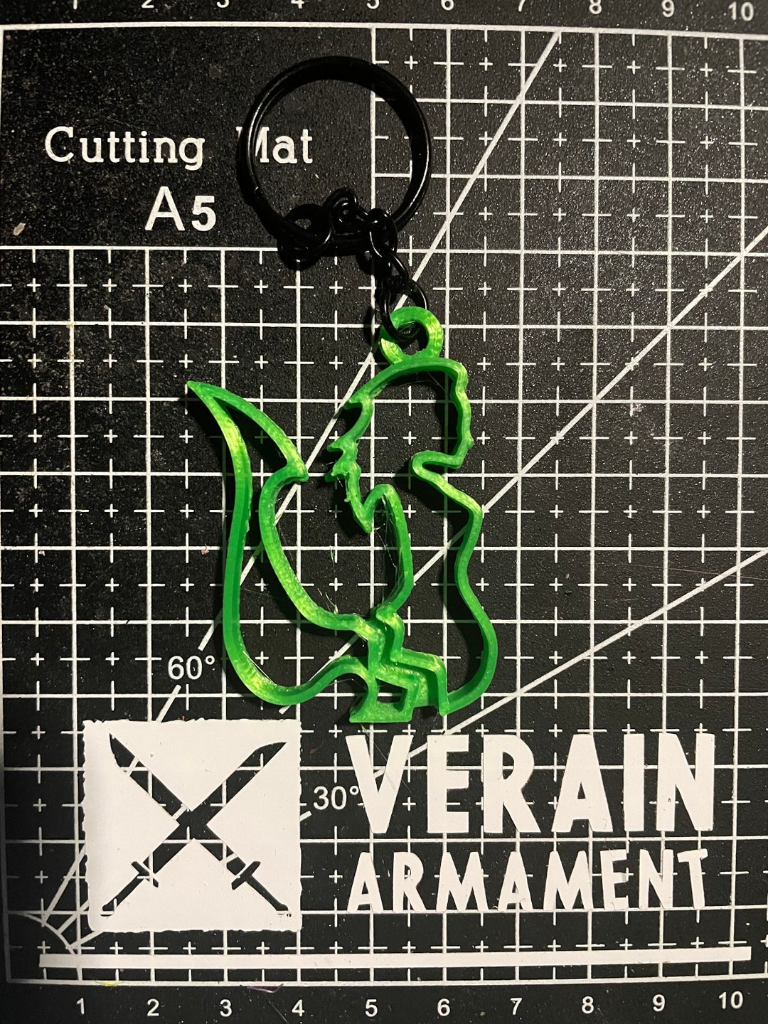 Fairytail Lamia Scale Mark Keychain, 3D Printed, Anime, Black Keychain ...