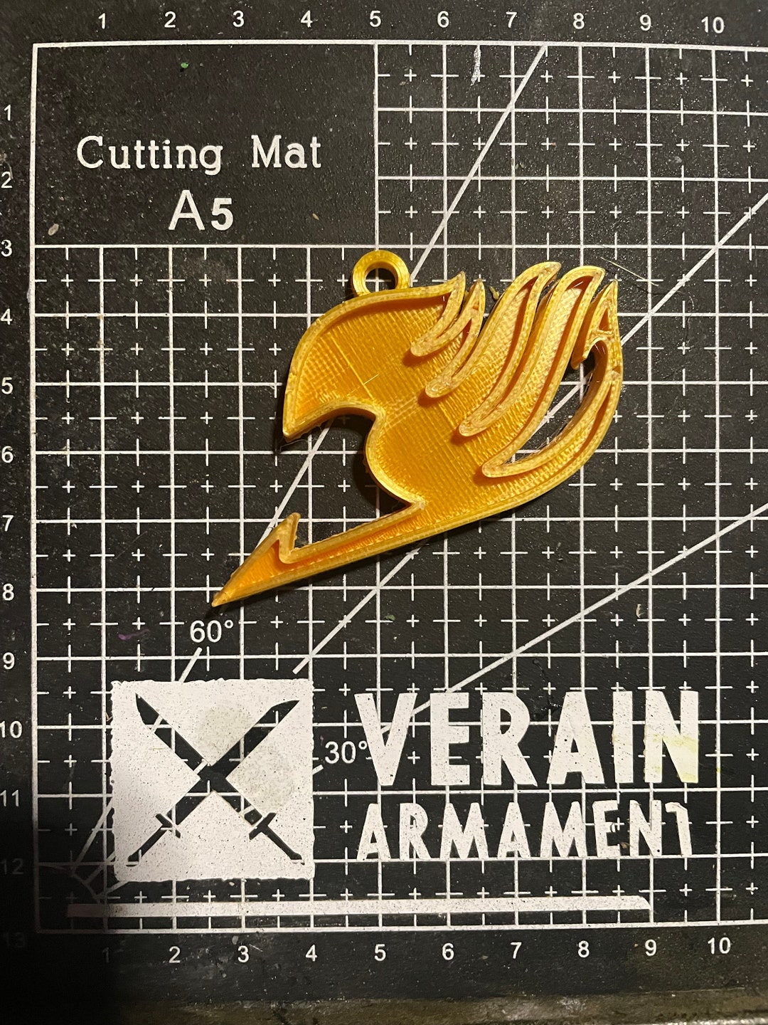 Fairytail Guild Mark Keychain, 3D Printed, Anime, Black Keychain ...