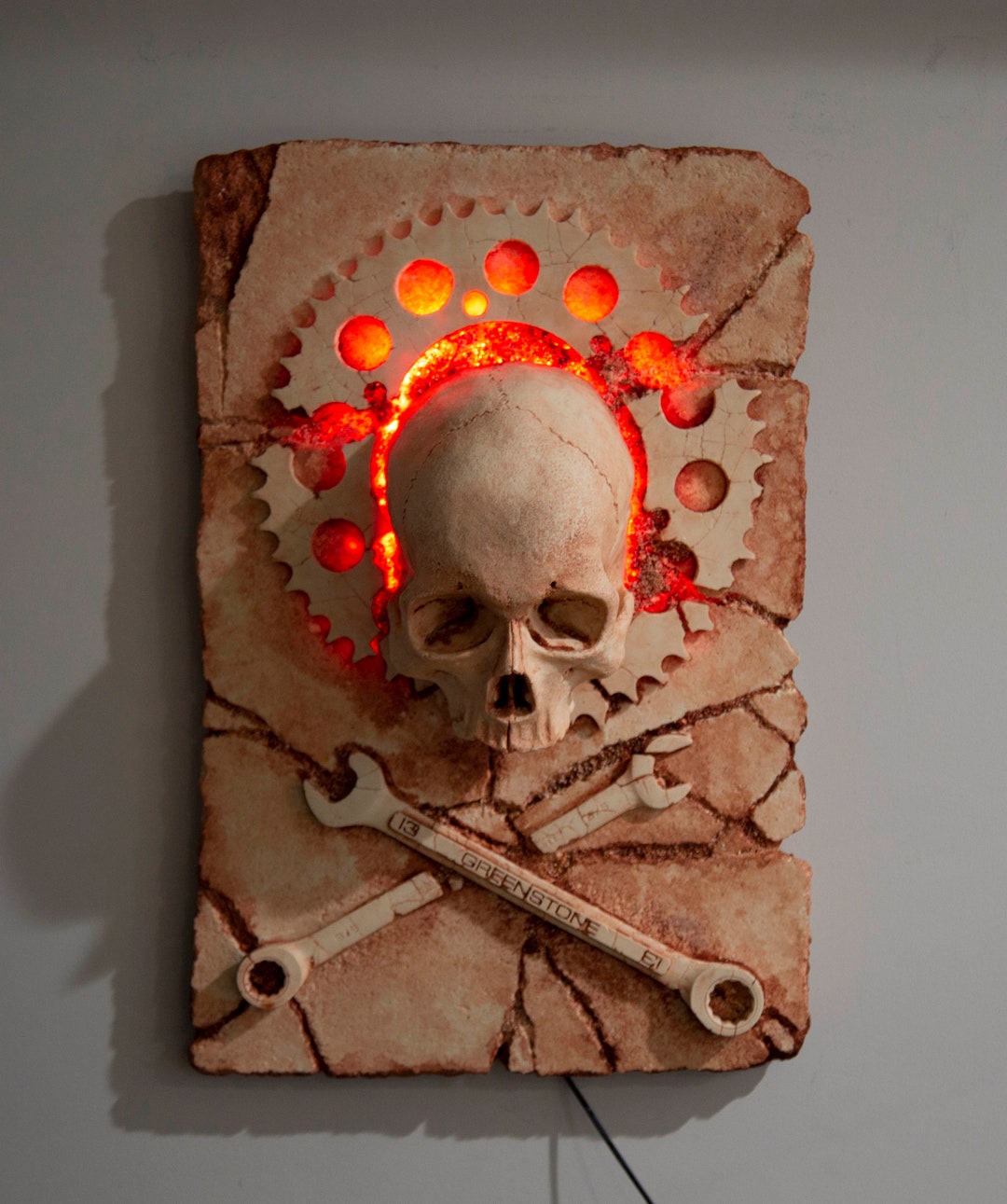 Jolly Wrencher Terra Cotta Fossil Skull Art (non-framed) - Etsy