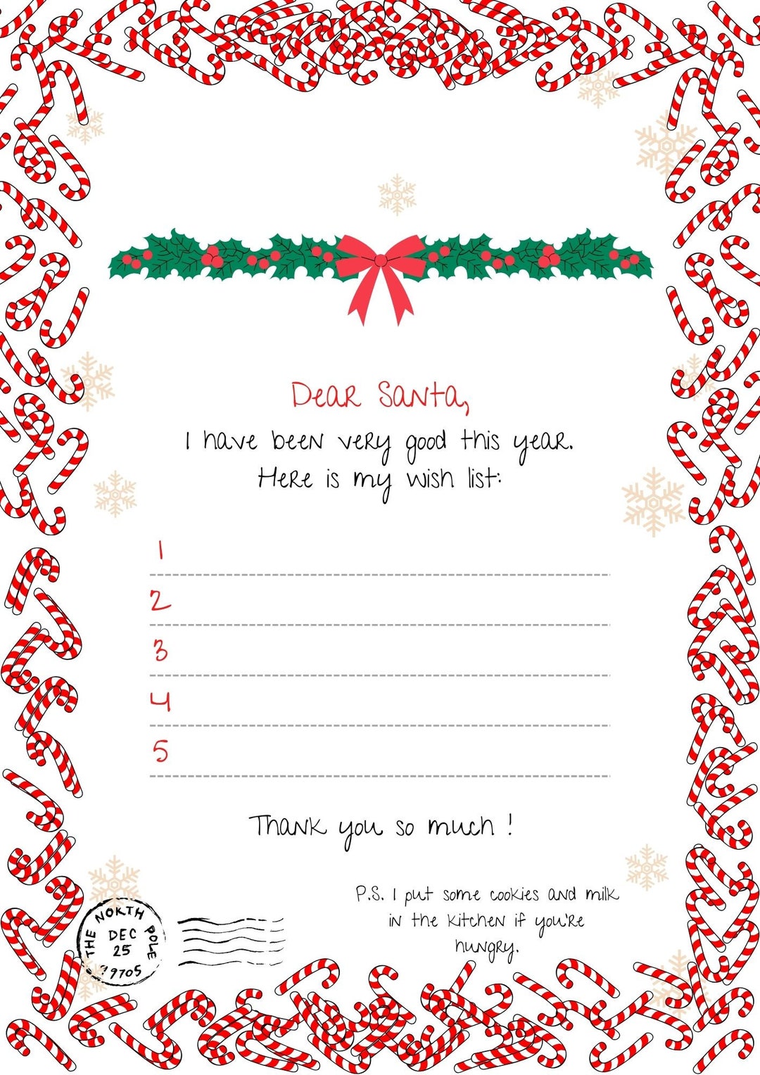 Santa Letter. A Pack of Letter to and From Santa - Etsy