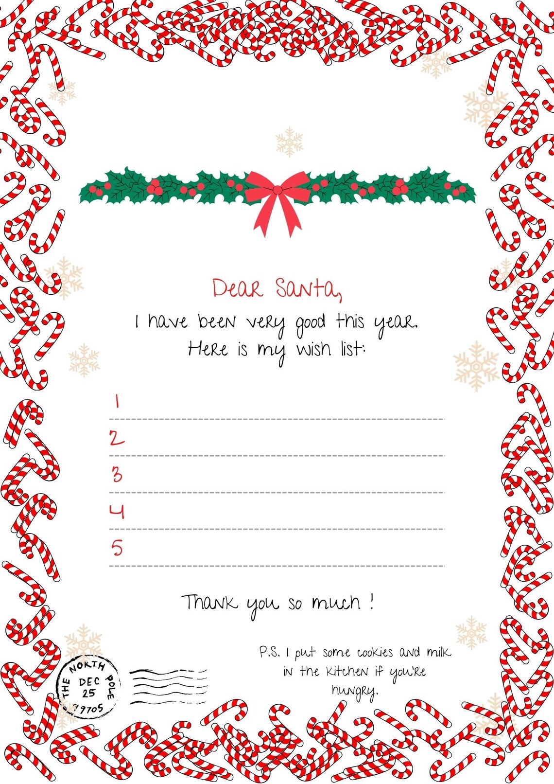 Santa Letter. A Pack of Letter to and From Santa - Etsy