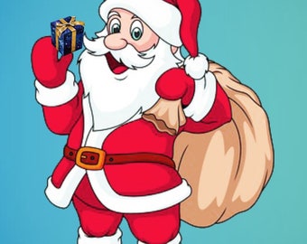 Editable & Printable Santa Claus Christmas Gift Card Template - Etsy