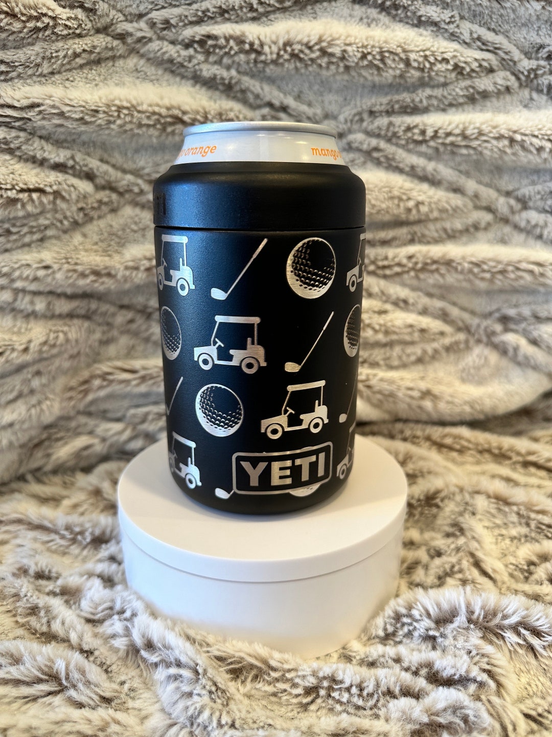 Laser Engraved Yeti Can Holder: Golf Design, 12oz YETI - Etsy