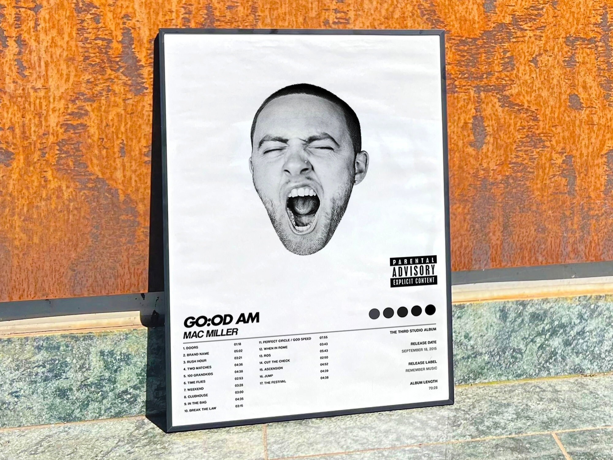 Mac Millers good Am Album Cover Poster - Etsy