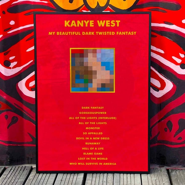 Kanye West My Beautiful Dark Twisted Fantasy Etsy