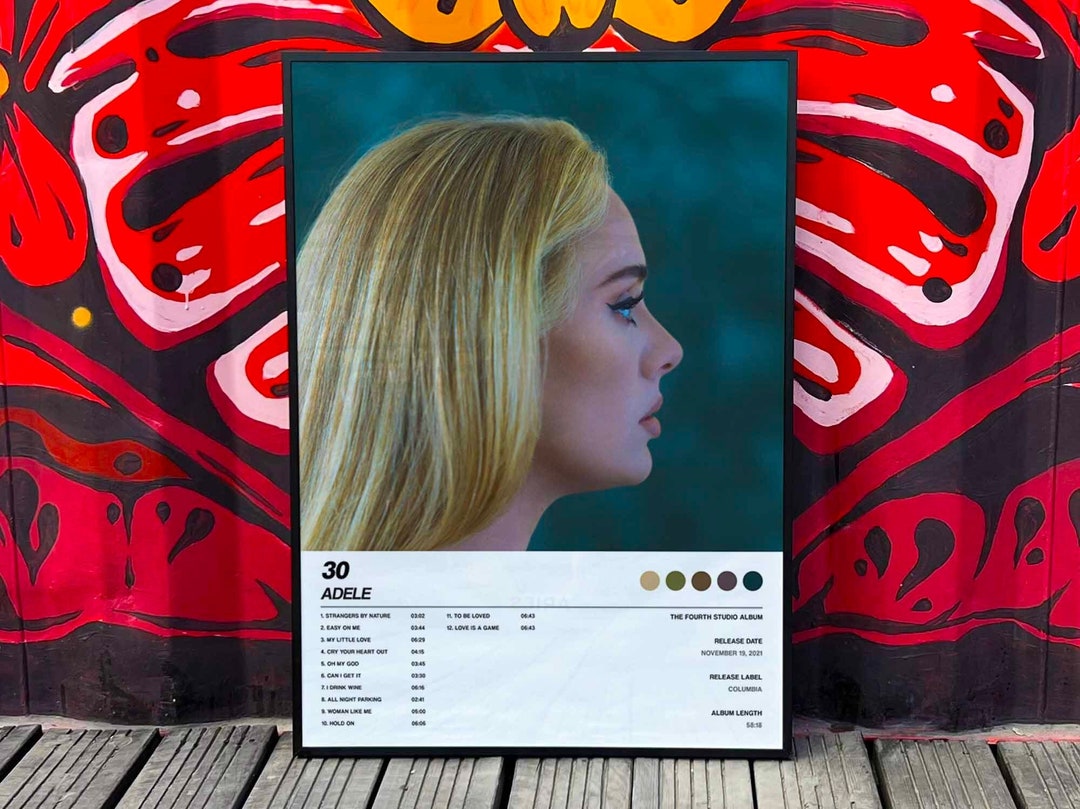 Adele 30 Album Cover Poster 6 - Etsy