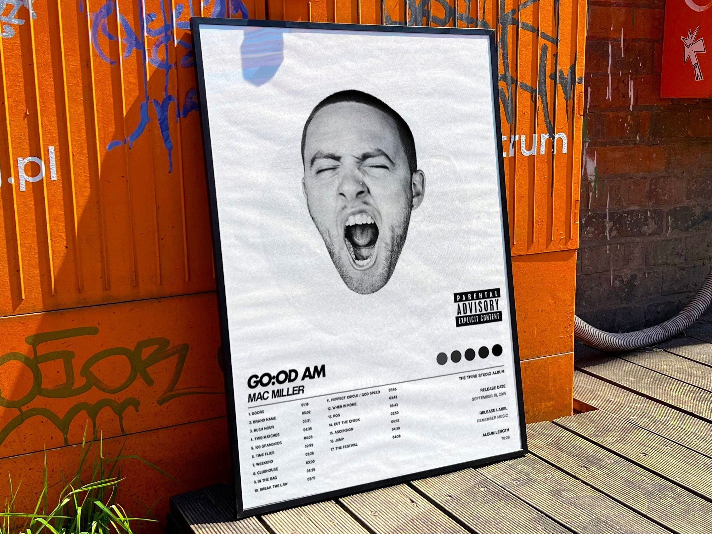 Mac Millers good Am Album Cover Poster - Etsy