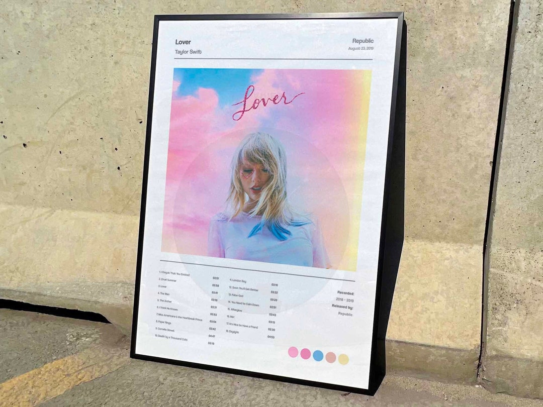 Taylor Swift lover Album Cover Poster 5 - Etsy