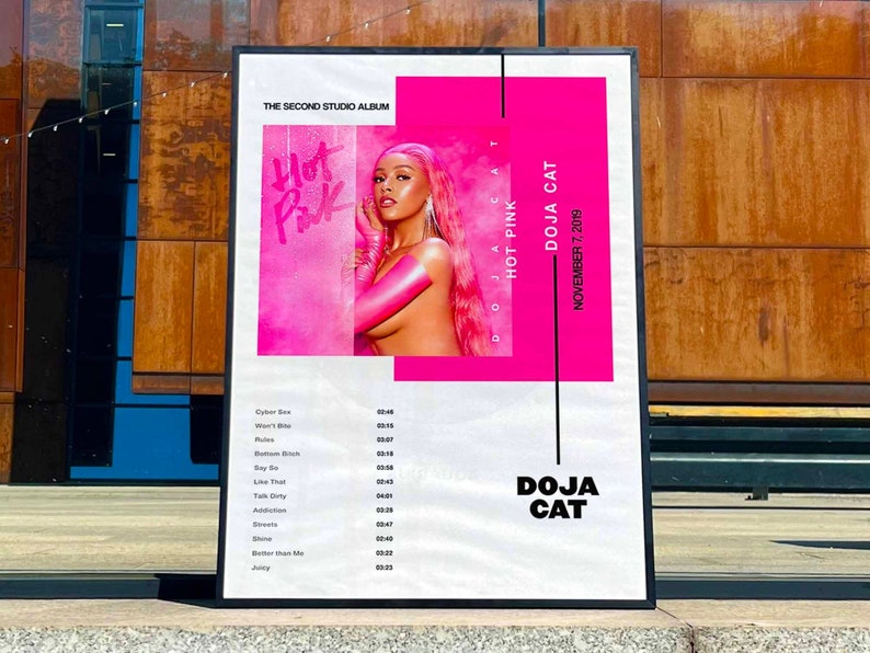 Doja Cat Hot Pink Album Cover Poster 3 Etsy