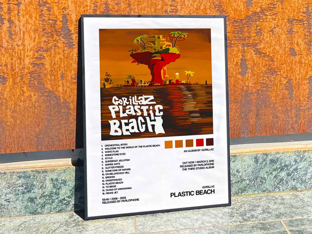 Gorillaz plastic Beach Album Cover Poster 2 RED - Etsy