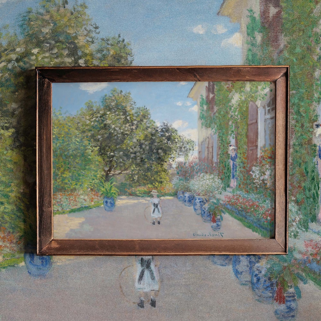 Claude Monet Vintage Painting Reproduction on Canvas Impressionist Wall ...