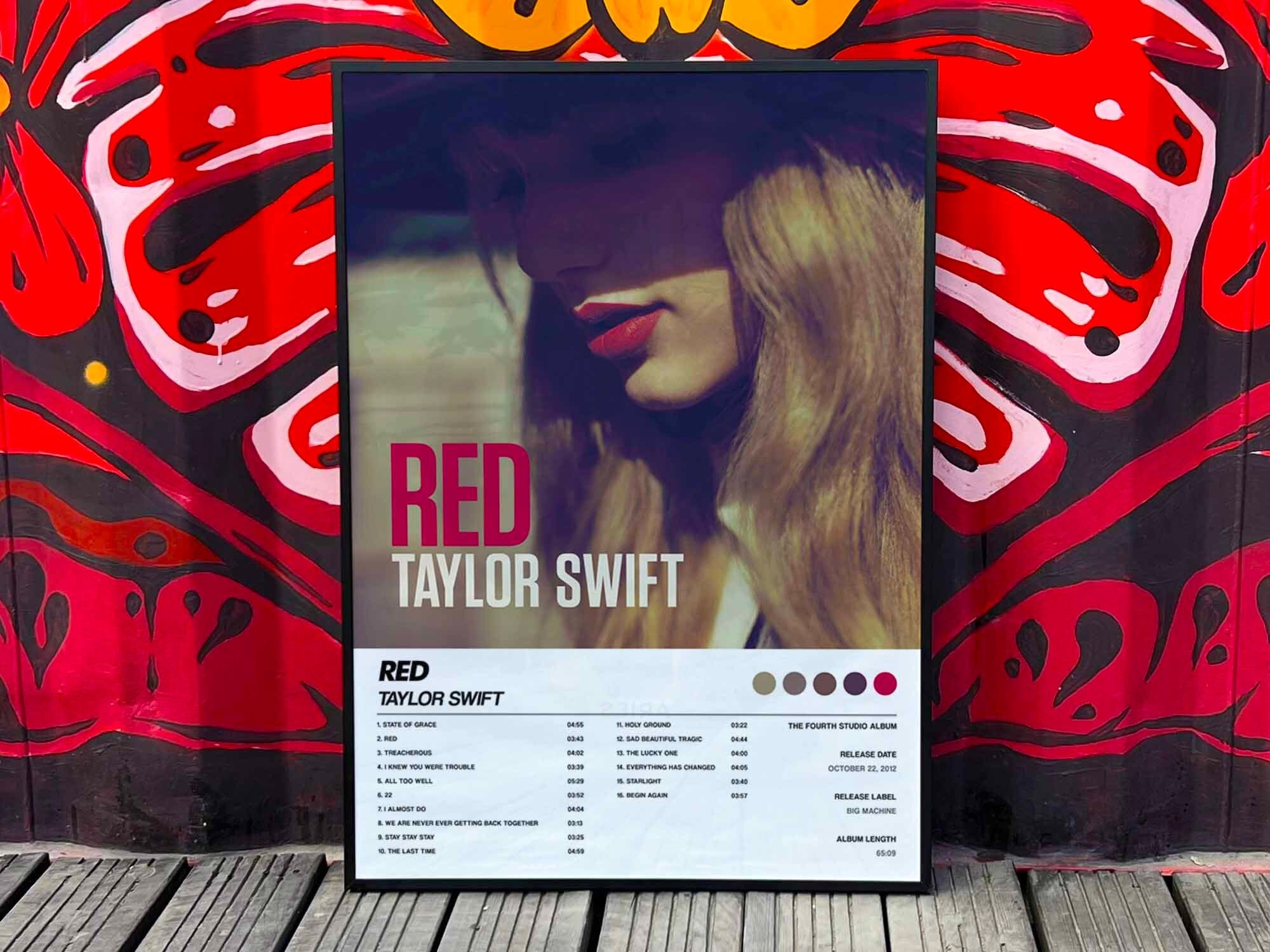 Taylor Swift red Album Cover Poster 6 - Etsy