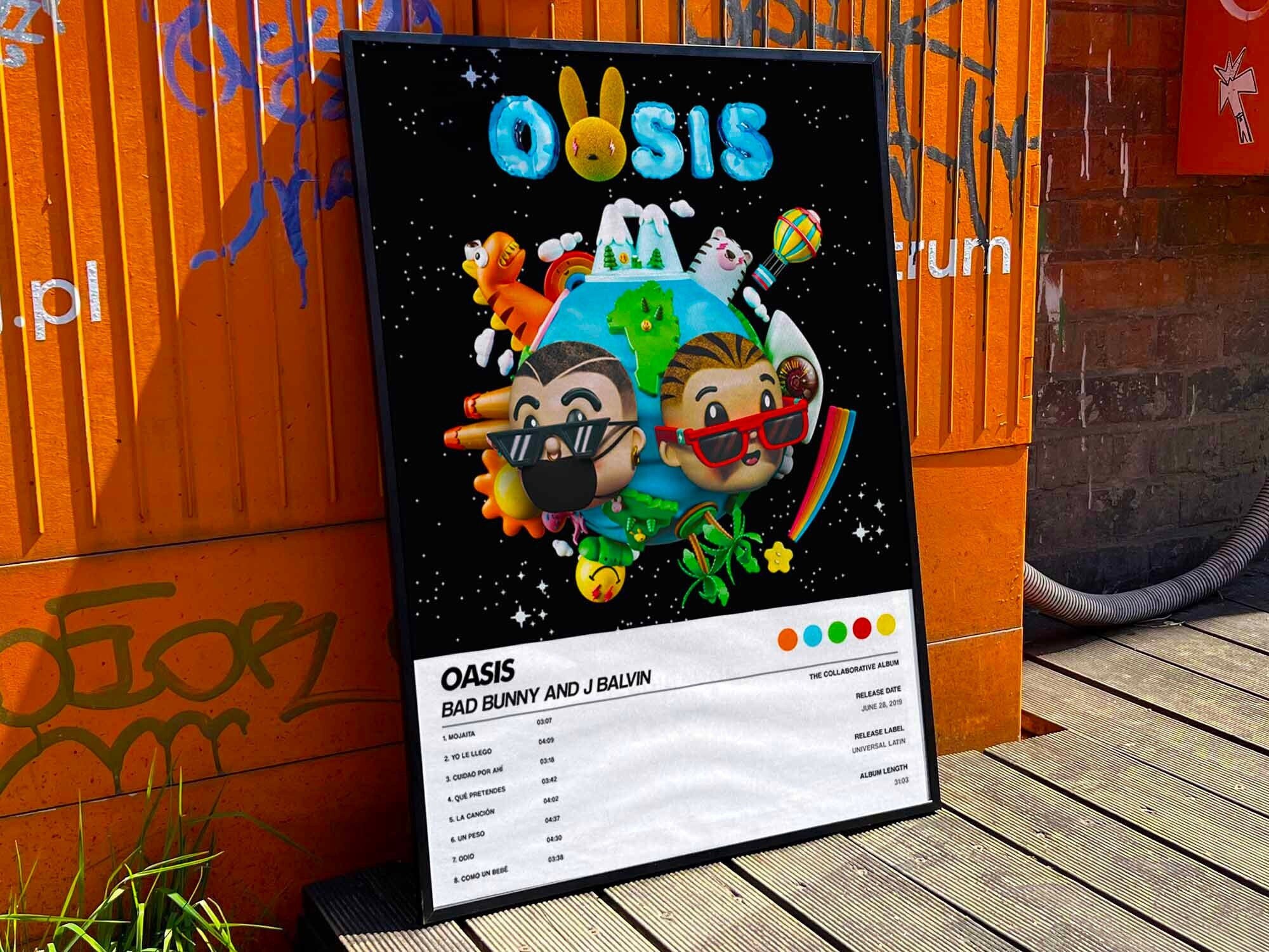 Bad Bunny oasis Album Cover Poster 6 - Etsy