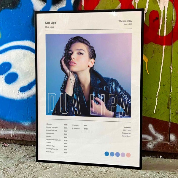 Dua Lipa Cover Poster - Etsy