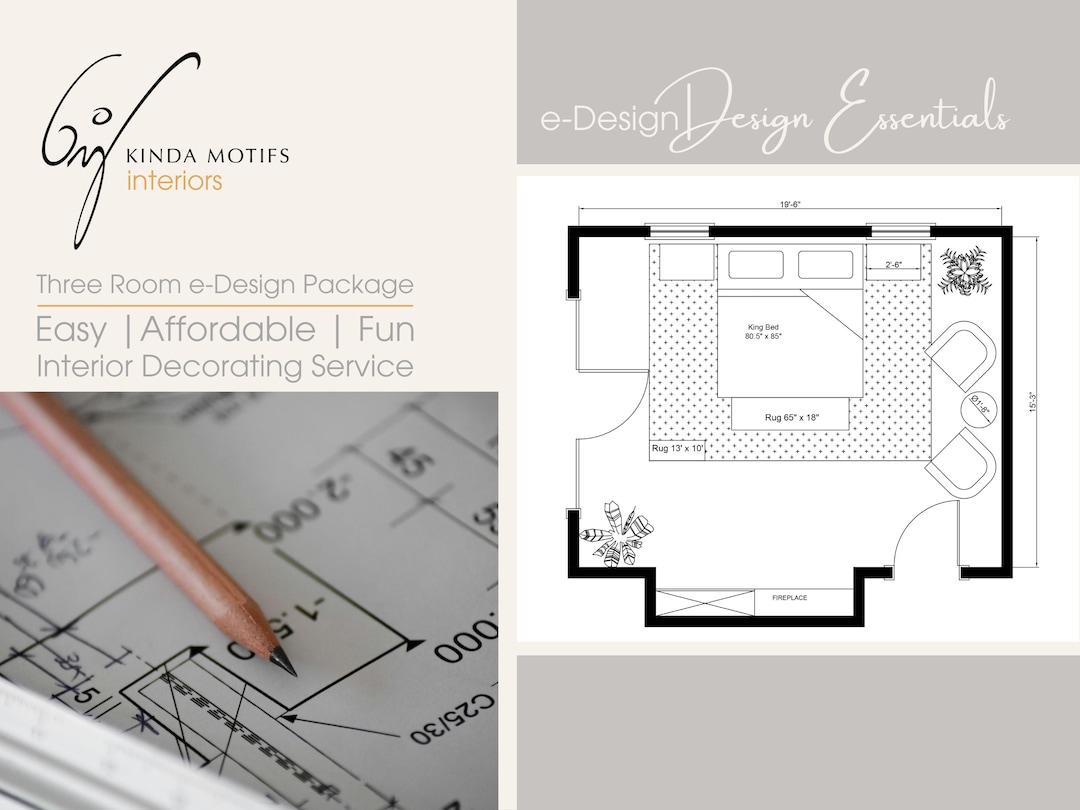 Three Room Edesign Floor Plan Bundle: Virtual Interior Design ...