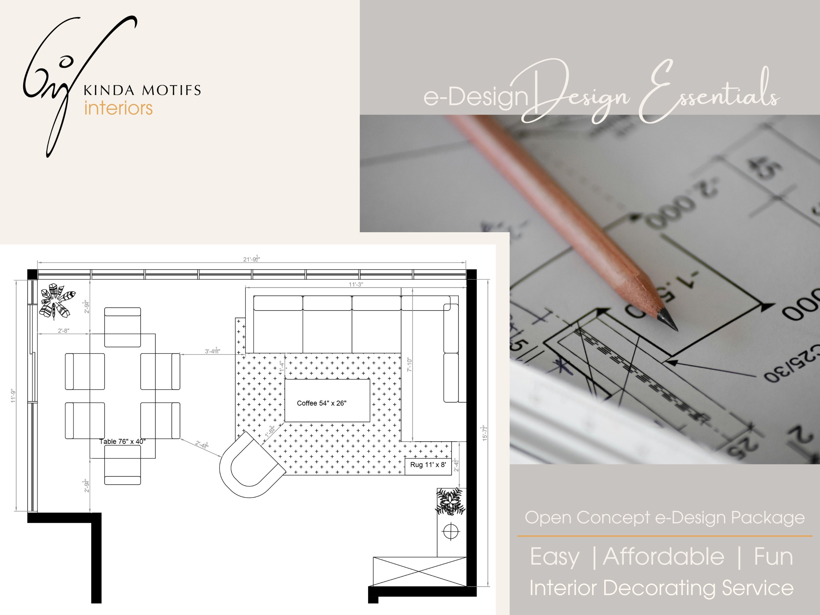 Open Concept Furniture Layout | Design Essentials | E-design Package ...