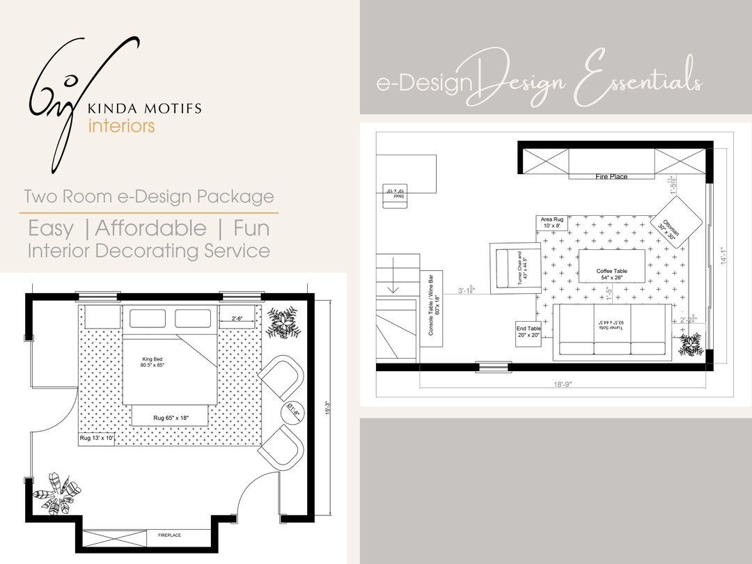 Floor Planning Bundle Edesign | Two Room Design Essentials | Furniture ...