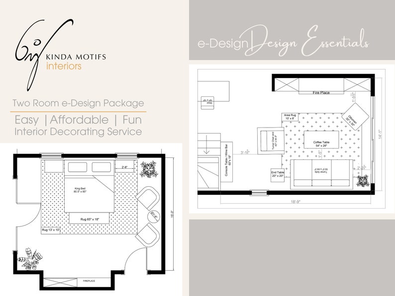 Floor Planning Bundle Edesign | Two Room Design Essentials | Furniture ...