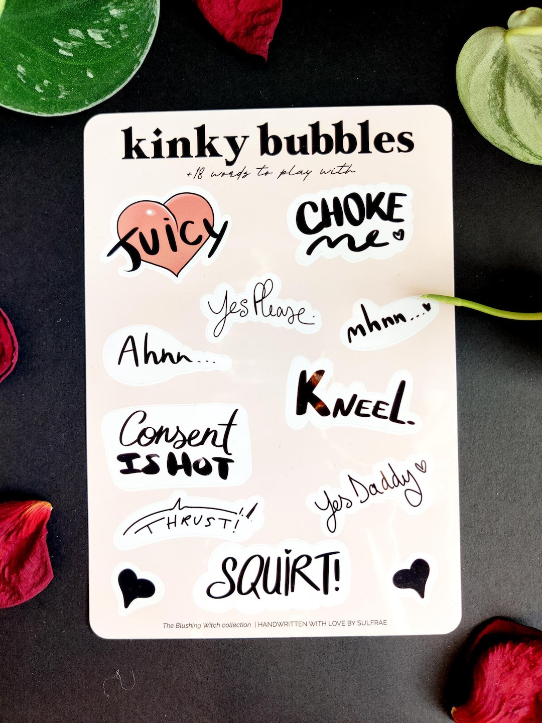 Kinky Sticker Sheet, Intimate Kink BDSM Sticker for Adult, Gay, Trans ...