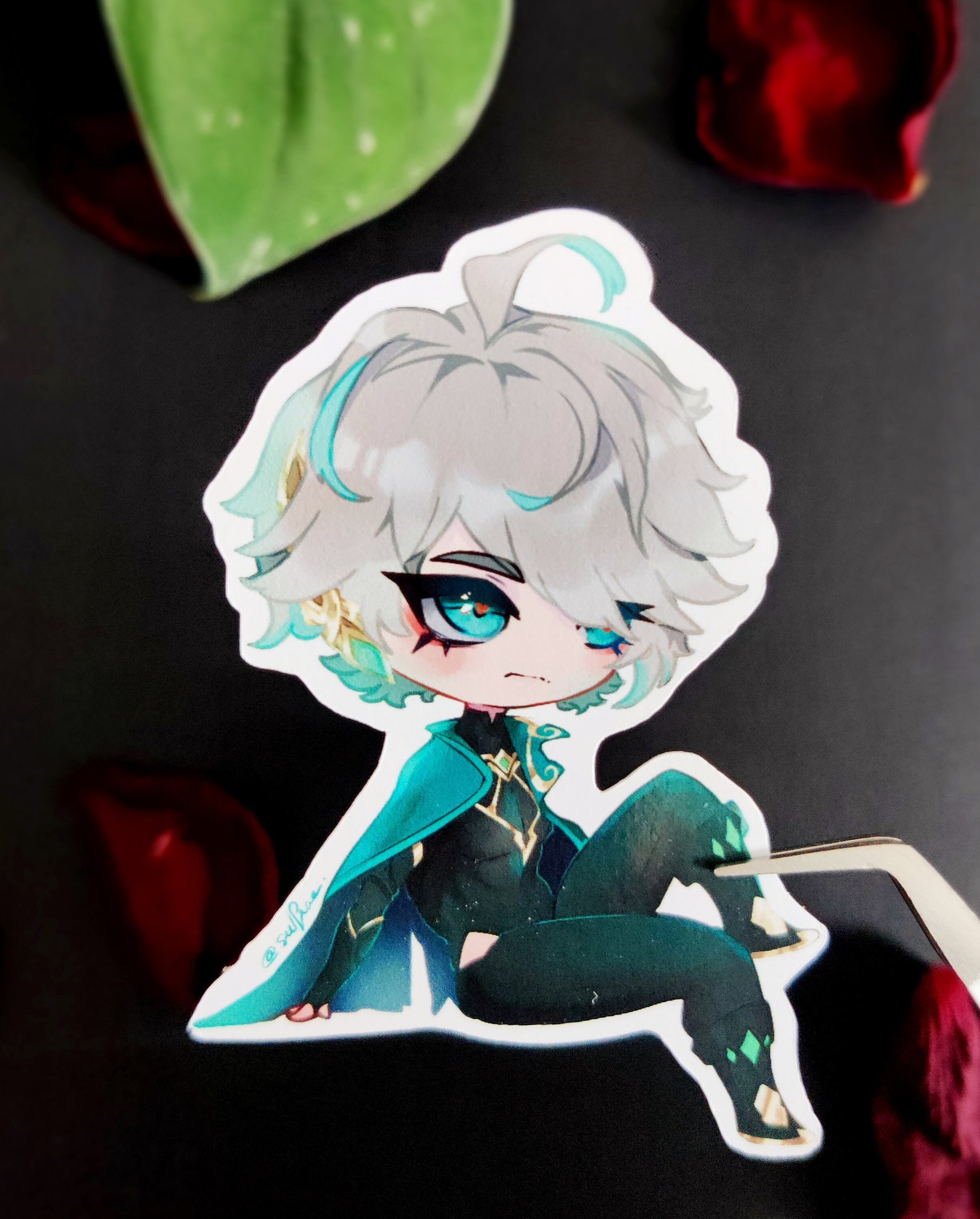 Genshin Impact Stickers Chibi Alhaitham, Kaveh & Neuvillette Glossy ...