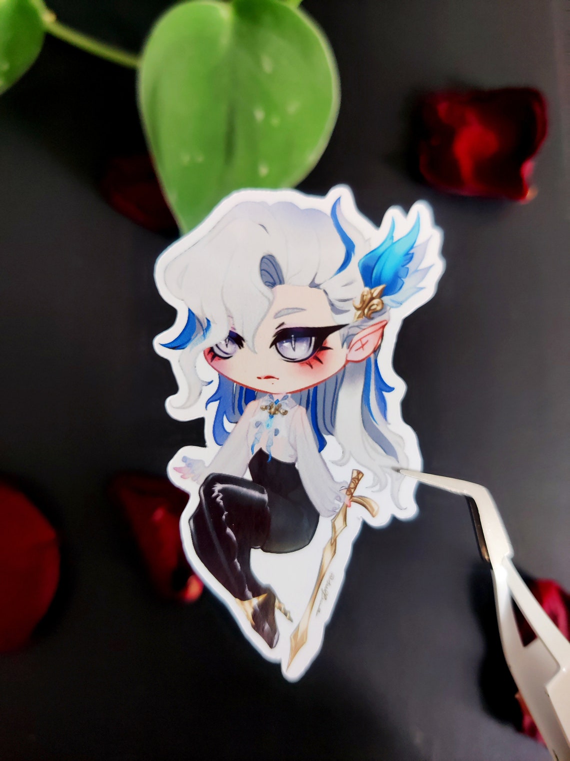 Genshin Impact Stickers Chibi Alhaitham, Kaveh & Neuvillette Glossy ...