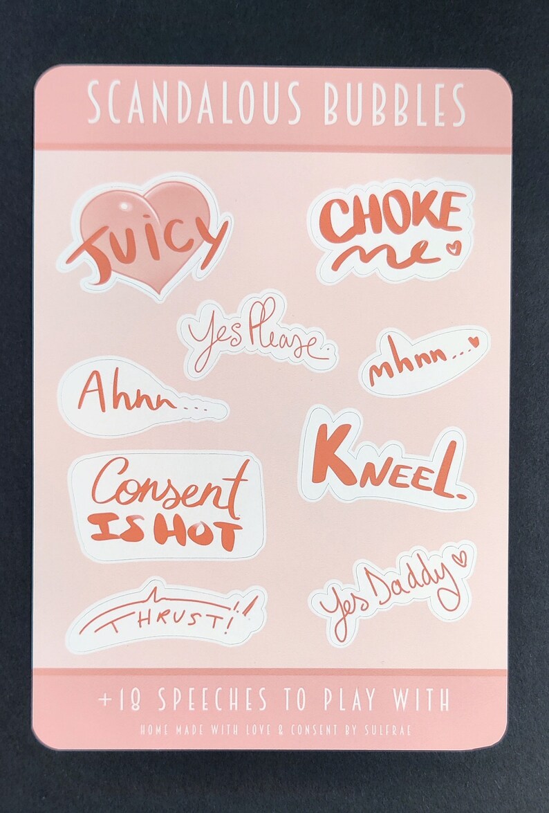 Kinky Sticker Sheet, Intimate Kink BDSM Sticker for Adult, Gay, Trans ...
