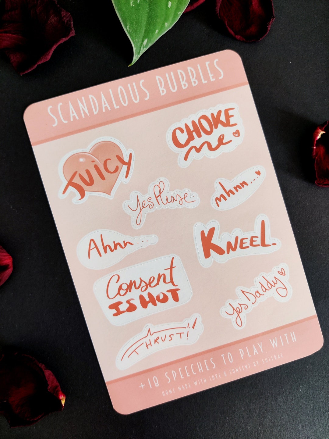 Kinky Sticker Sheet, Intimate Kink BDSM Sticker for Adult, Gay, Trans ...