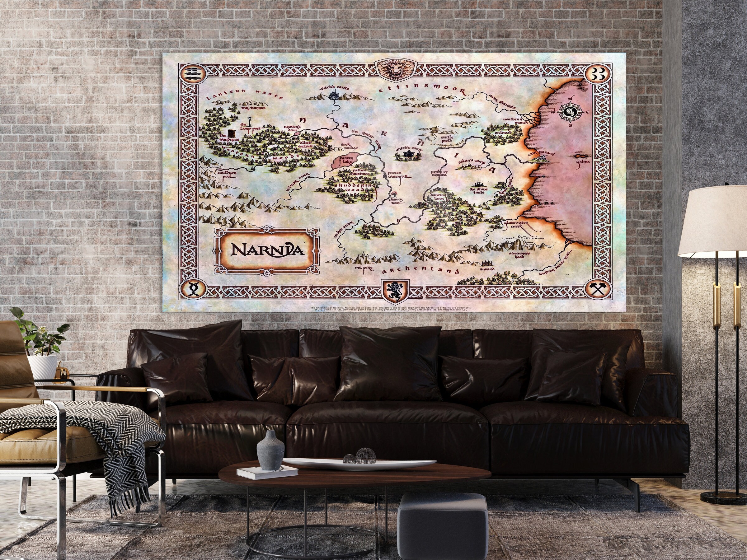 Narnia, Narnia Map, Narnai Printable, Narnia Map Poster, Fantasy Map ...