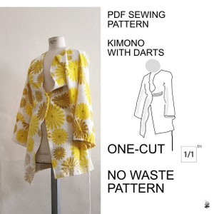 Kimono One-cut Zero Waste Pattern by Oneofone™ - Etsy
