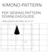 Kimono One-cut Zero Waste Pattern by Oneofone™ - Etsy