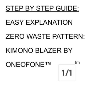 Kimono One-cut Zero Waste Pattern by Oneofone™ - Etsy