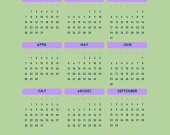 Digital Calendar - Etsy