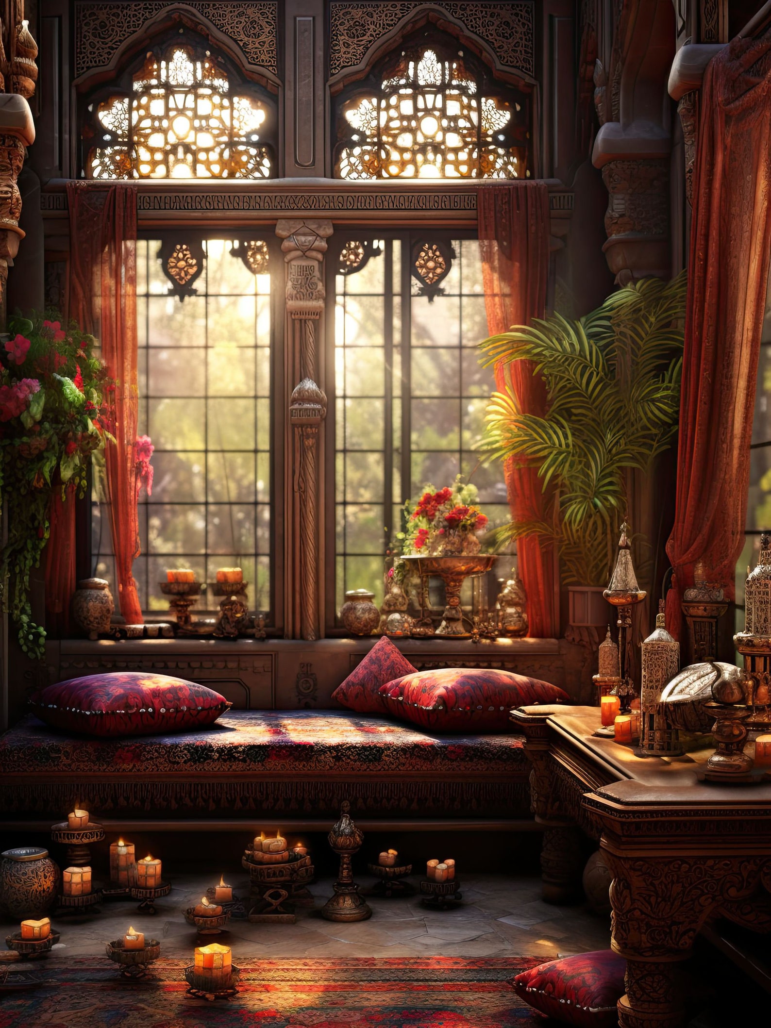 Indian Decor DIGITAL Backdrop II, Indian Home Wallpaper, Bollywood ...