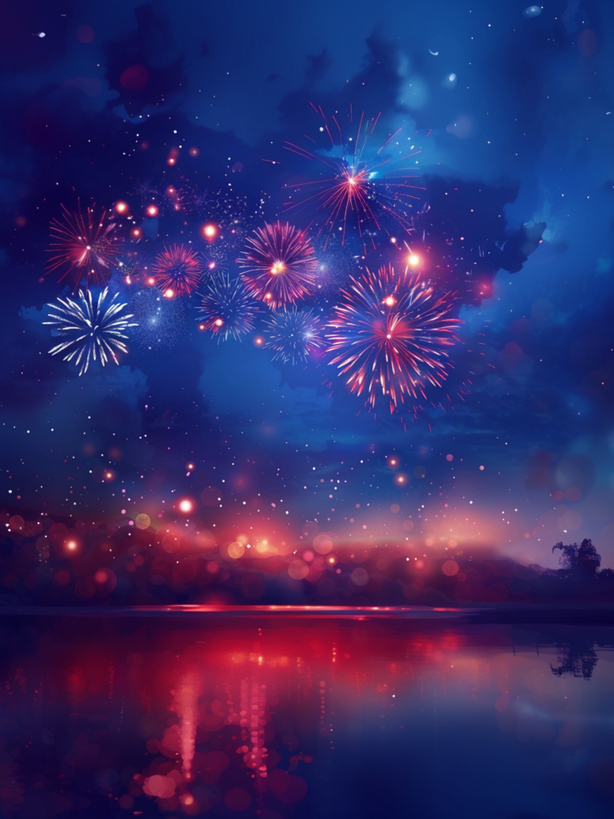 July 4th DIGITAL Backdrop, American Flag, Family Party Virtual ...