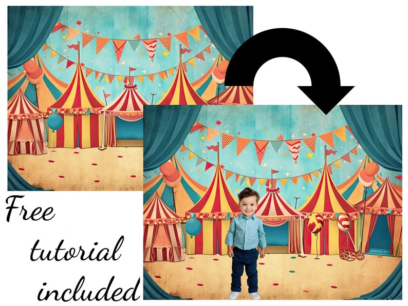 Carnival Digital Backdrop, Funfair Studio Background, Birthday Party ...