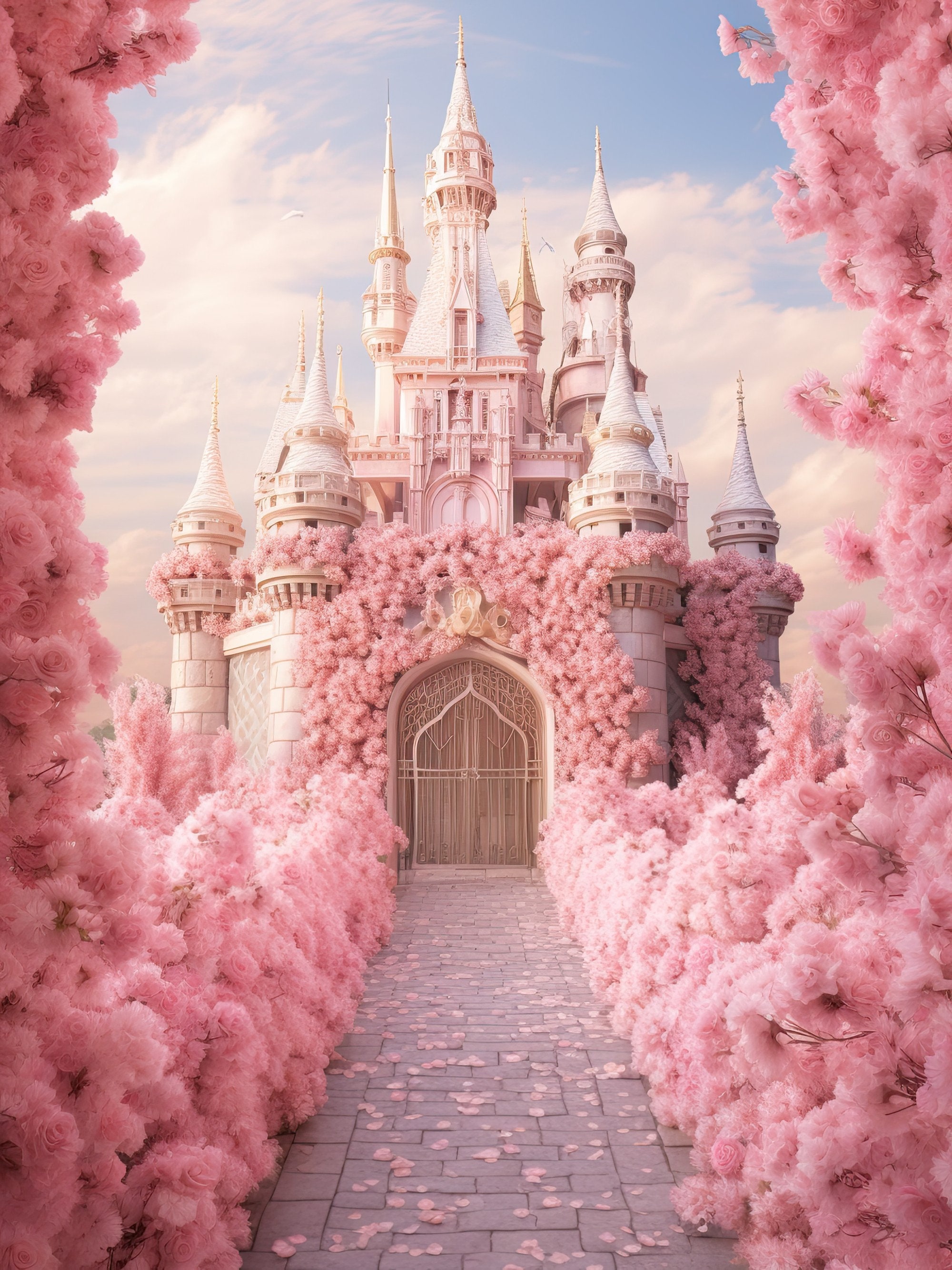 Castle Digital Backdrop, Fairytale Photo Background, Digital Download ...