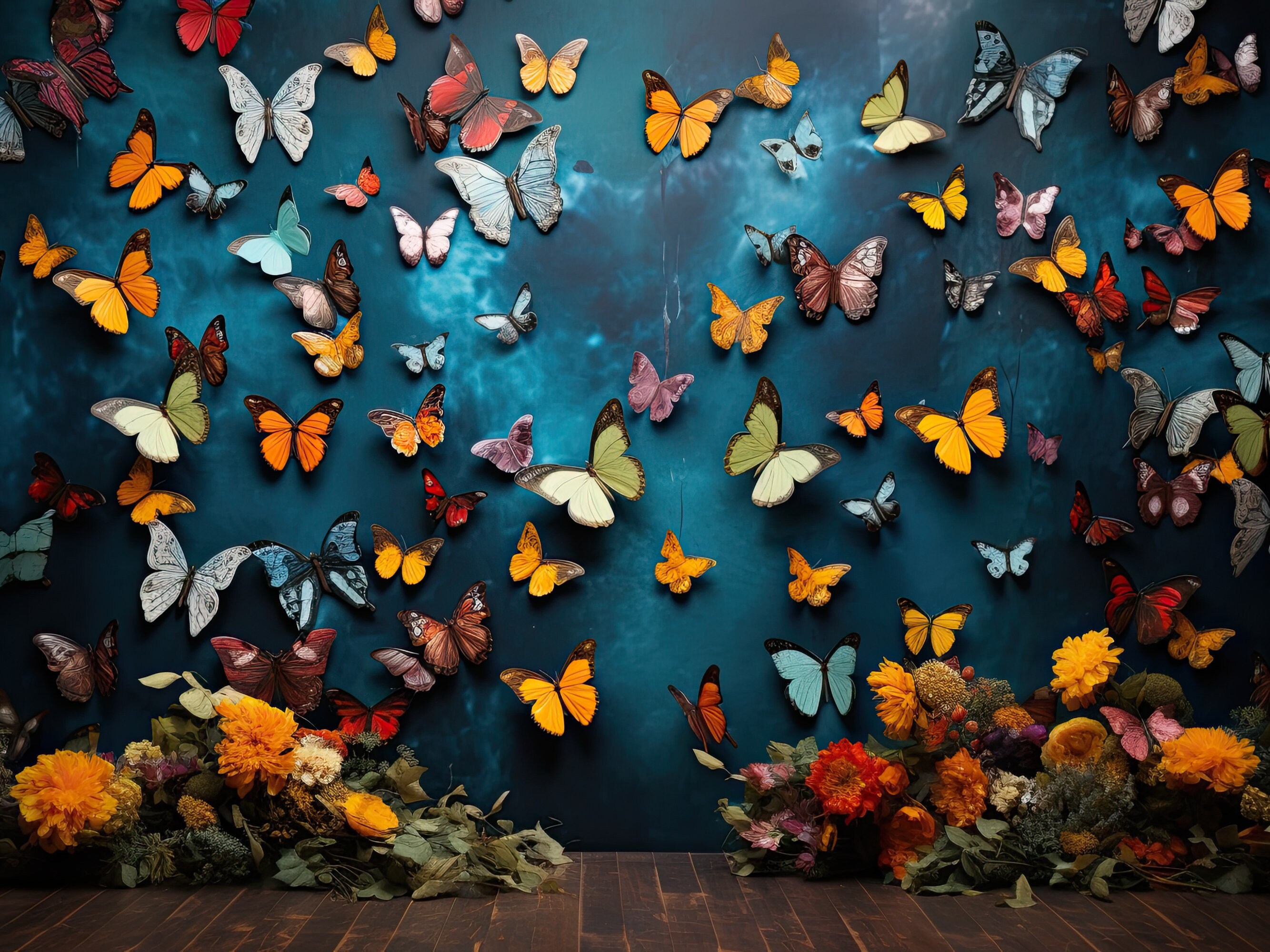 Butterflies DIGITAL Backdrop, Photo Editing Template, Wedding, Birthday ...
