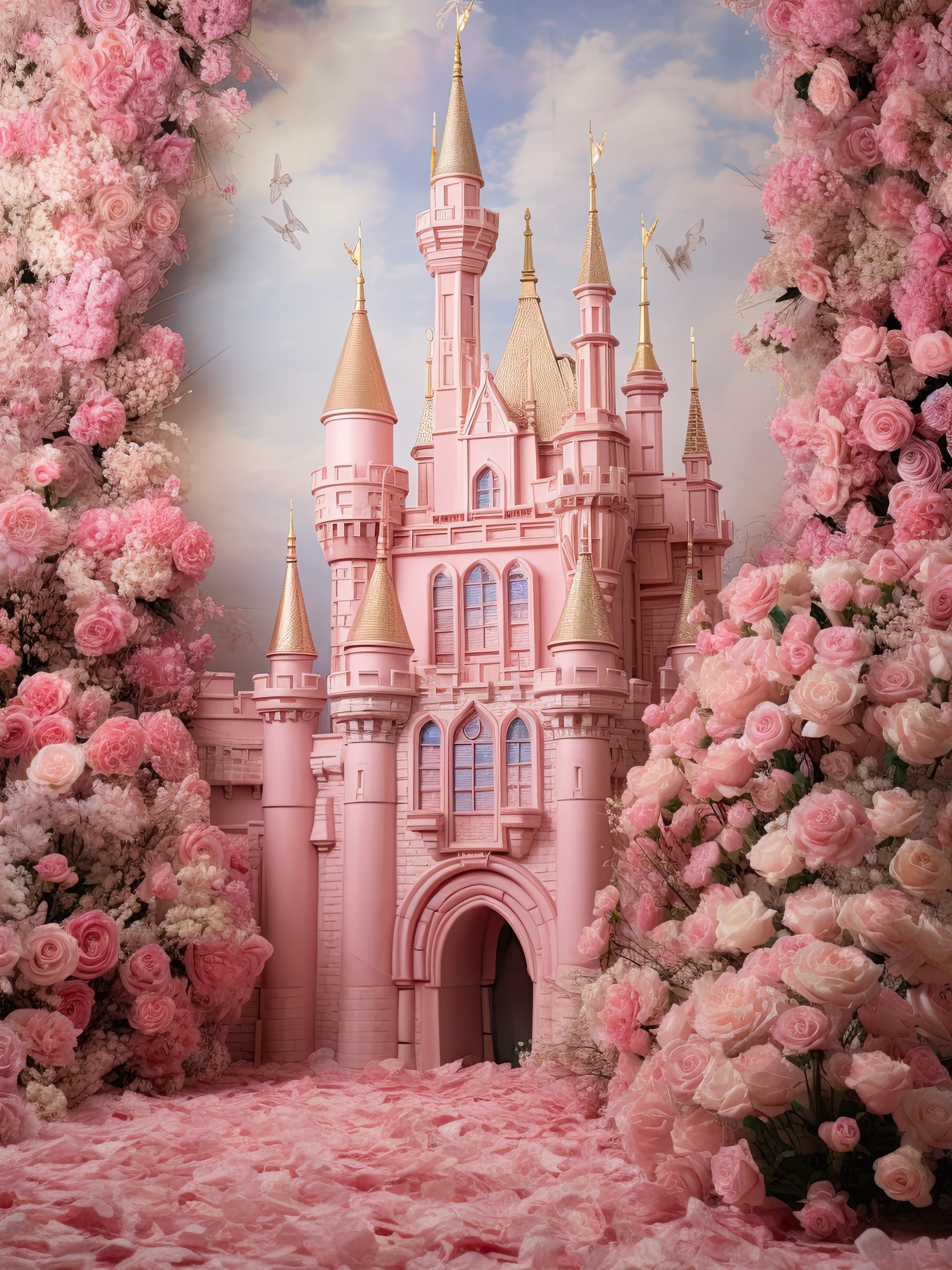 Castle Digital Backdrop, Fairytale Photo Background, Digital Download ...