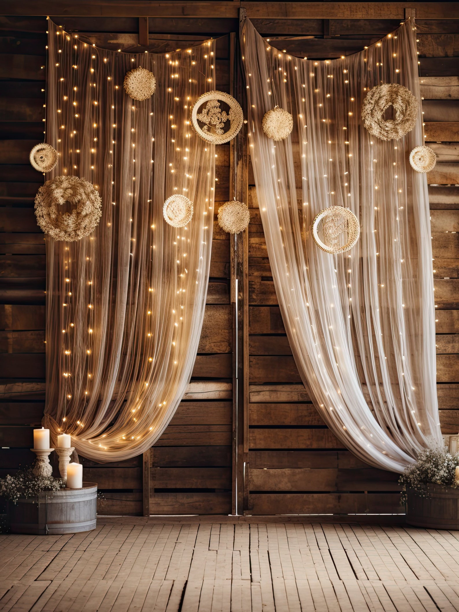 Wooden Barn Rustic Digital Backdrop, Boho Wedding, Western Wedding ...
