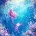 Mermaid Underwater World DIGITAL Backdrop, Mermaid Birthday Party ...