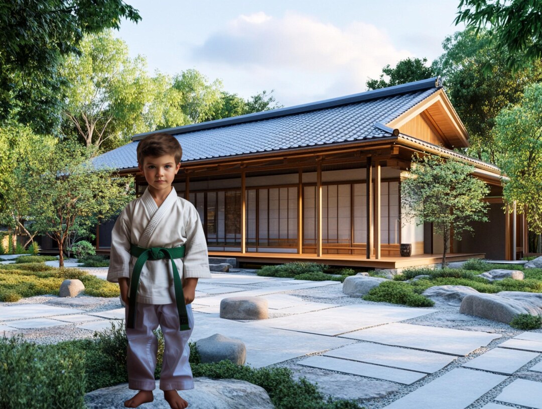 5 Karate Martial Arts Dojo Digital Backdrop, Judo Kung Fu Tai Chi Virtual Background ...