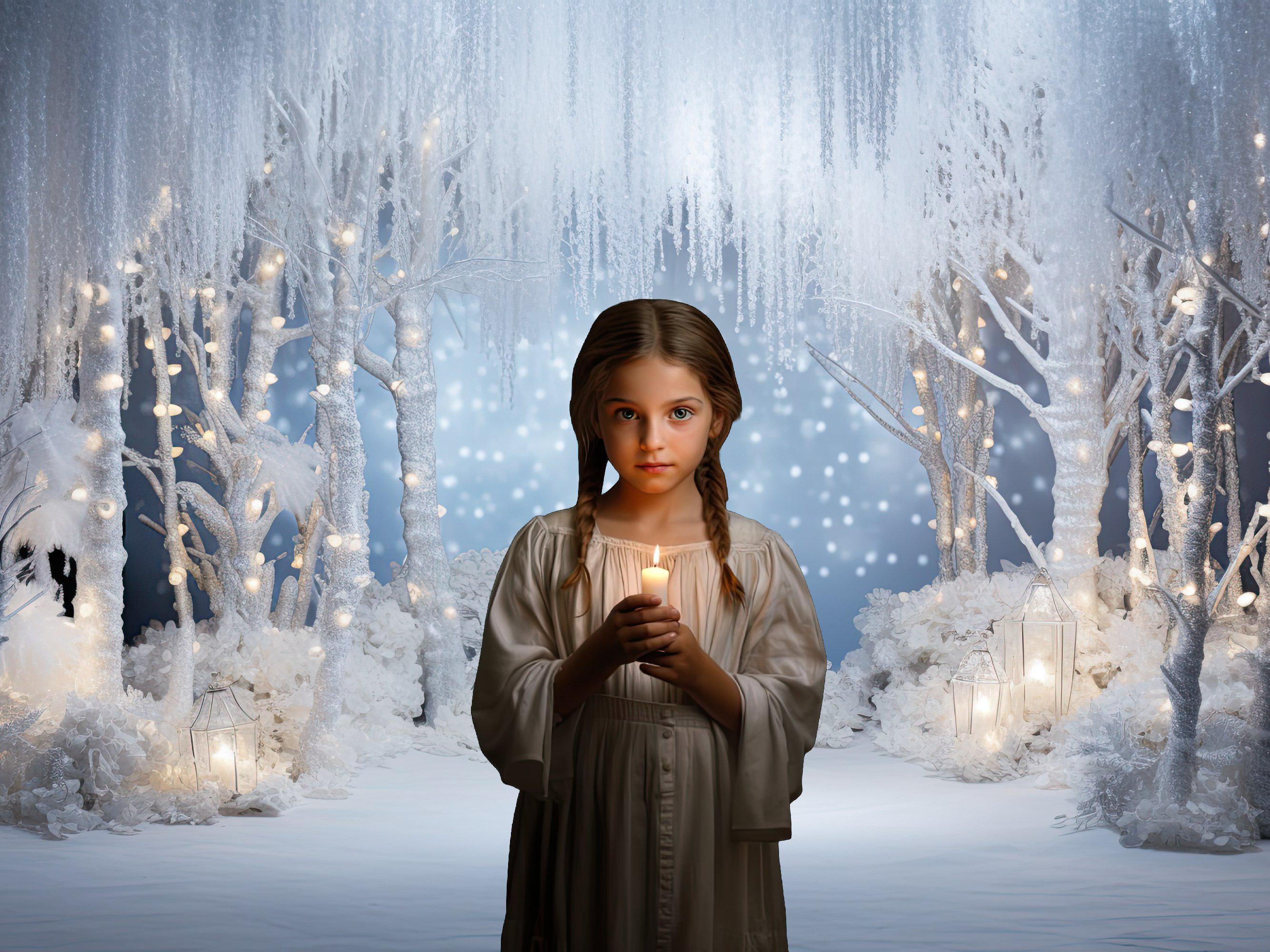 Winter Wonderland - 14 Snowy Winter Scene Digital Backdrop, Studio ...