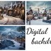 Elf Village Christmas Digital Backdrop, North Pole Santa's Village ...