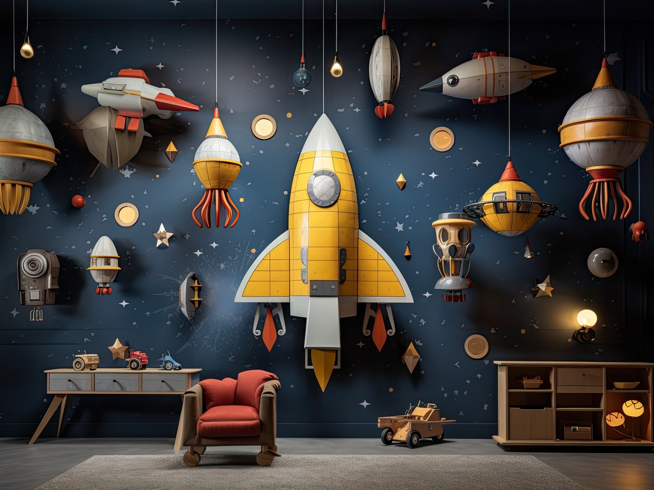 Space Digital Backdrop, Birthday Party Studio Background, Astronaut ...