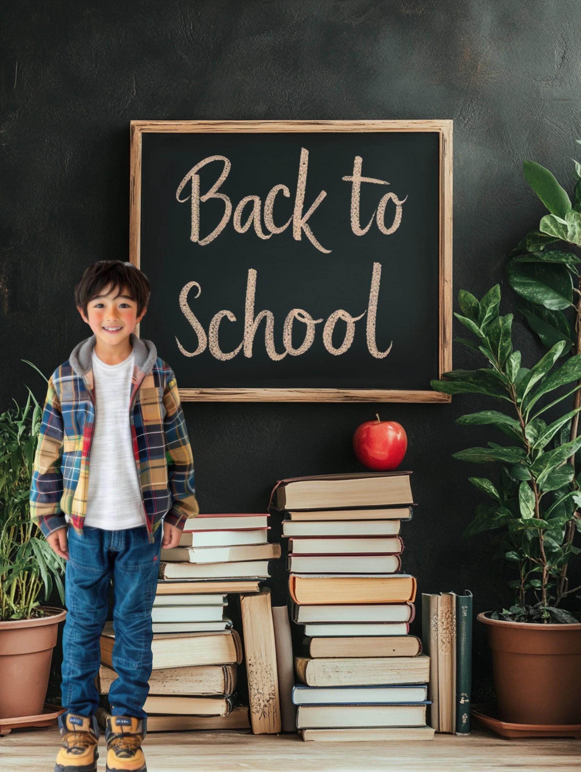 Back to School Digital Backdrop for Children and Teachers, School ...
